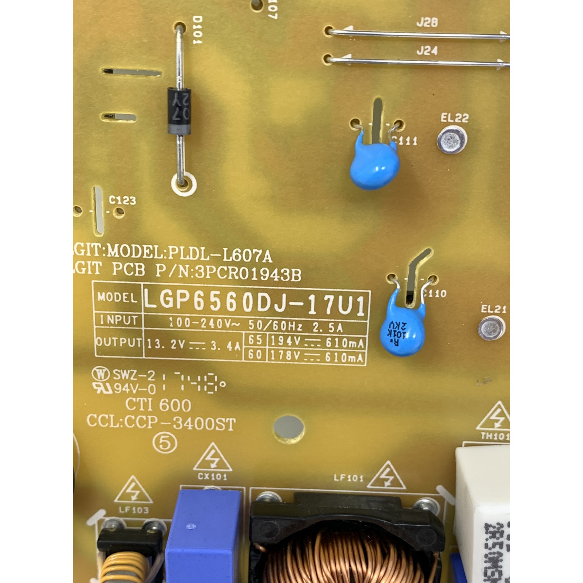 EAX67189001(1.5)- EAY64511001-LGP6560DJ-17U1 PER 60-65UJ630V "RIF-A/3"